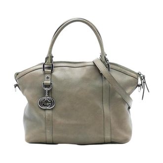 Gucci Sac &agrave; main en cuir Pre-owned - Femme - Pre-owned - Gris - Taille: ONE Size