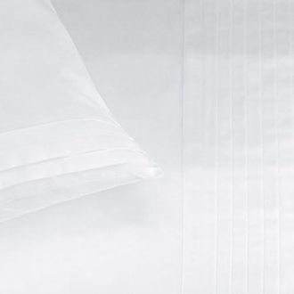 Bailet Housse de Couette-Pliss&eacute;s Intemporels, Satin de Coton, Gris Perle, 140 x 200 cm