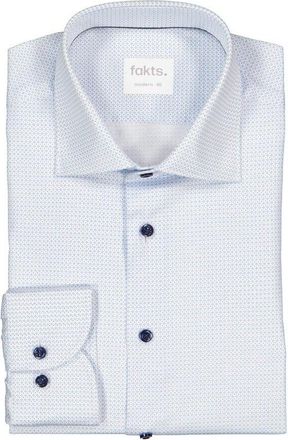 Fakts Herren Hemd blau gemustert