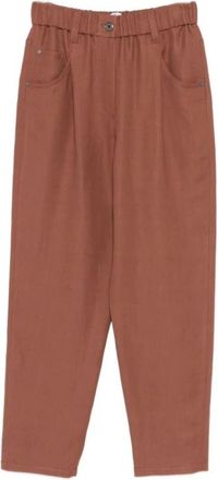 Brunello Cucinelli Femme, Pantalons, Rouge, Taille: 34 FR Pantalons &agrave; taille &eacute;lastiqu&eacute;e