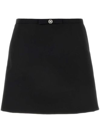 Versace minijupe en laine - Noir