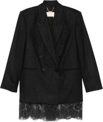 Zimmermann Blazer Valiant en dentelle - Femme - Vestes - Noir - Taille: 34 FR