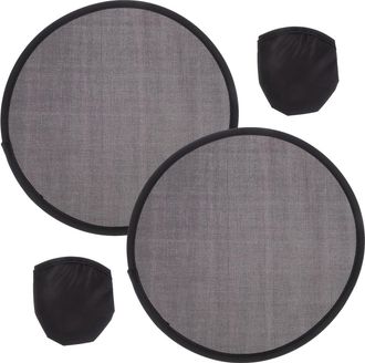 Hemobllo Kleiner Fächer, rund, faltbar, Schwarz, für Hochzeitsdekoration