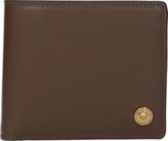 Versace Hommess Portefeuille Cuir Marron/Ch&acirc;taigne