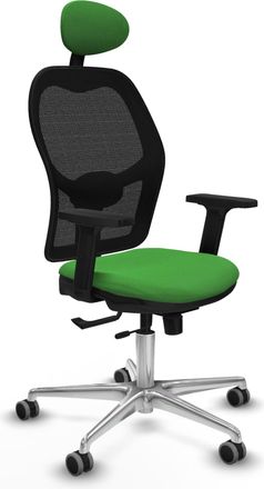 Piqueras y Crespo Jorquera Schreibtischstuhl mit 2D-Armen, h&ouml;henverstellbarer Lendenwirbelst&uuml;tze und festem Kopfteil, ausgestattet mit Syncro/Traslack und injiziertem S