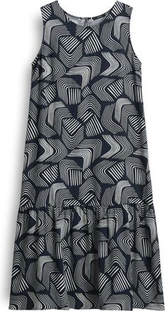 OPUS Damen Midikleid | WICY Move Bedrucktes Midikleid mit Volantdetail Coal Blue, 34