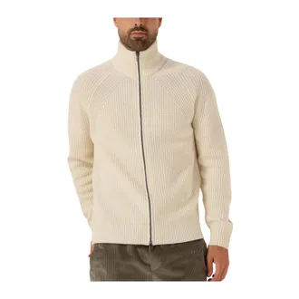 For&eacute;t Ecru Wool Zip Knit Sweater - - Knitwear - Herren - Beige - M