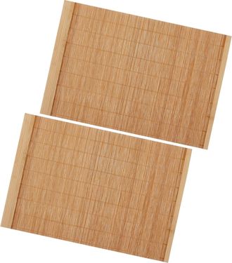 BESPORTBLE 2 St&uuml;ck Bambus Tischsets Hitzebest&auml;ndig rutschfest Platzsparend f&uuml;r Holz Esstische Vielseitig Sch&uuml;tzende Isolierunterlage f&uuml;r Geschirr und Tassen