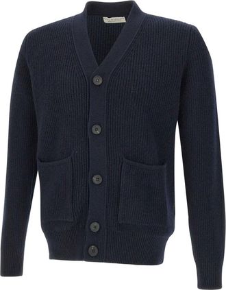 FILIPPO DE LAURENTIIS Homme, Pulls, Bleu, Taille: 2XL Cardigan en Laine et Cachemire