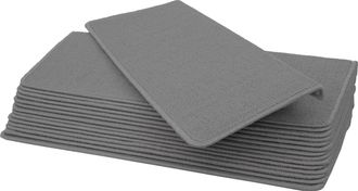 Mendler 15er-Set Stufenmatte HWC-G49, Treppenteppich Treppenschutz Treppenmattenset, 65x25cm - rechteckig, grau