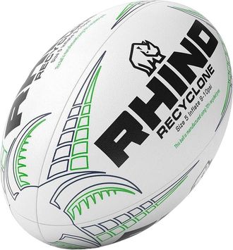 Rhino Recyclone Rugbyball, Weiß, Größe 5