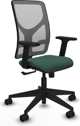 Piqueras y Crespo Economalla Stuhl mit 2D-Armlehnen, h&ouml;henverstellbare Lendenwirbelst&uuml;tze, ausgestattet mit 3 Positionen und Schneideschaum. Mit Rollen von 65 mm Nylon,