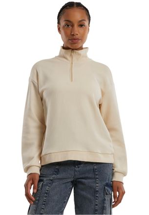 Urban Classics Damen Troyer Ladies Light Terry Troyer, lässiger Troyerpullover mit Halbreißverschluss, Loose Fit