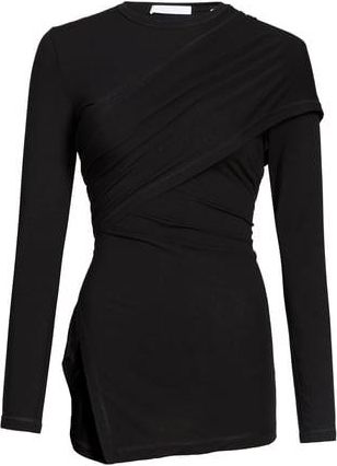 Helmut Lang Top ras du cou drap&eacute;