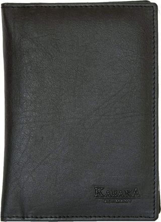 Kabana Schwarzes Unisex Echtes Leder Ausweistasche Kabana