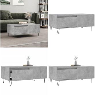 vidaXL Couchtisch Betongrau 90x50x36,5 cm Holzwerkstoff - Couchtisch - Wohnzimmerstil - Holzm&ouml;bel - Betonoptik - Schubladen - Home & Living