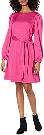 The Drop Robe pour Femme, Extensible, Soyeuse, avec Ceinture, Rose Fuchsia, par @shopdandy, Taille XXS