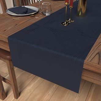 Soleil d'Ocre Chemin de Table 40x180 cm Luxury Bleu Nuit