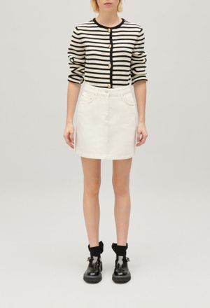 Claudie Pierlot Jupe courte jean &eacute;crue