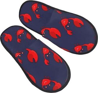 Generic Motif Animal Mignon De Crabe Pantoufles Moelleuses Doux Pantoufles En Peluche Hiver Chaussures Pour Intérieur Homme Unisex M