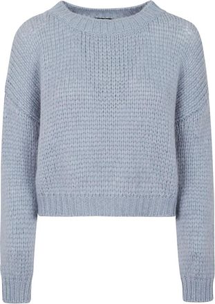 Roberto Collina Femme, Pulls, Bleu, Taille: 42 FR Pulls à col rond