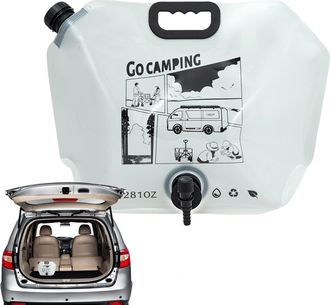 Generic Wasserbeutel f&uuml;r Camping - Tragbare faltbare Wassertasche mit Wasserhahn, 8 l, f&uuml;r Radfahren, Wandern, Berge, Jagd, Reiten, Rucksack