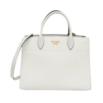 Prada Sac &agrave; main Pre-owned Biblioth&egrave;que 1Bc034 - Femme - Pre-owned - Blanc - Taille: ONE Size