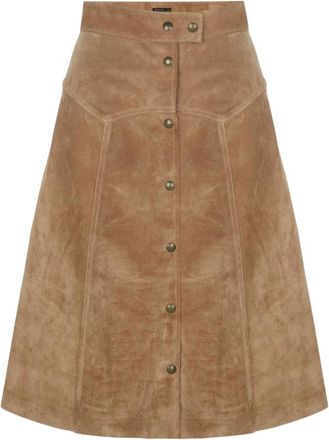 Belstaff A-Linien-Lederrock - - Skirts - Damen - Braun - 3XS
