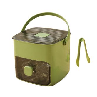 Generic Eistablett mit Deckel - Eiswürfelbehälter aus Silikon, Eiswürfelform | tragbarer Hersteller mit einfachem Pop-Out-Design, abgedeckter Mülleimer für Ge