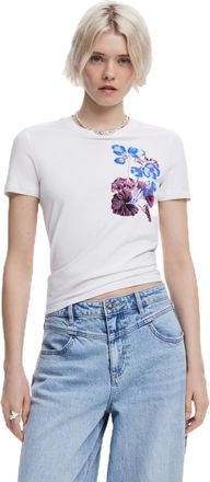Desigual TS_Botanical_Lacroix, 1000 White, XXL