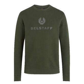 Belstaff Signature Rundhals-Sweatshirt - - Sweatshirts & Hoodies - Herren - Gr&uuml;n - S