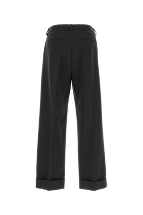 Valentino Garavani Mens Charcoal Wool Pant Antracite Exterior: Virgin Pantaloni Trousers