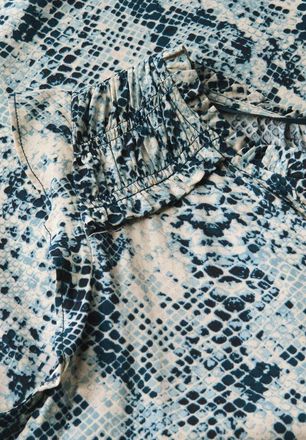 Street One Blusentop Viskose Sommer Top - Print Blusentop mit R&uuml;schen