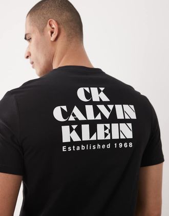 Calvin Klein Jeans T-shirt &agrave; imprim&eacute; graphique - Noir