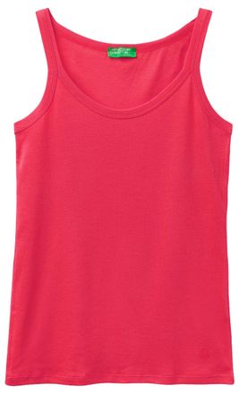 Benetton Damen Tanktop 3ga2e8397 Unterhemd, Rot Magenta 34l, X-Large