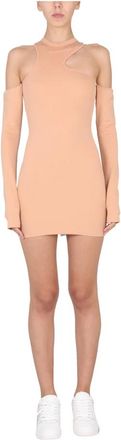 Off-white Femme, Robes, Brun, Taille: 38 FR Asymmetric Mini Dress