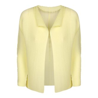 Issey Miyake Femme, Vestes, Jaune, Taille: 40 FR Wooly Pleats-66