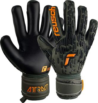 Reusch Attrakt Freegel Silver Torwarthandschuhe gruenorangeschwarz, 8,5 Herren