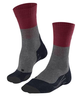 Falke Herren Wandersocken TK2 Explore M SO Wolle Funktionsmaterial antiblasen dick 1 Paar, Grau (Light Grey 3408), 44-45