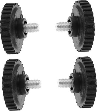 Angoily 4 Stück Teiliges Gewinde Möbel Fußleveler mit Rutschfesten Gummipads Präzise Einstellbare Schraubfüße für Elektronische Waagen Stuhl Schrankbeine Viel