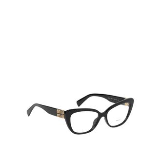 Miu Miu Schwarze Cat Eye Acetat Brille - - Accessories - Damen - Schwarzk - 54 MM