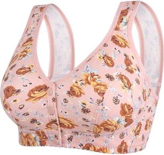 Generic Soutien-gorge d&eacute;contract&eacute; respirant boutonn&eacute; sans anneau en acier 2026 pour femme, rose, 66