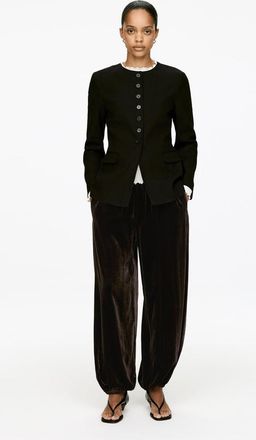 Arket Flie&szlig;ende Samthose -Braun