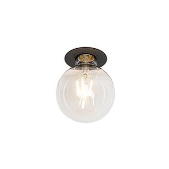 QAZQA insight - LED Dimmable Spot encastrable variateur inclus - 1 lumière - Ø 9.5 cm - Noir - Moderne - éclairage intérieur - Salon I Chambre I Cuisine I S