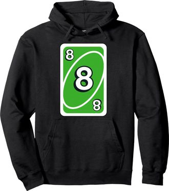 Uno Halloween Green 8 Karte Pullover Hoodie