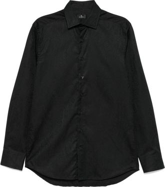 Etro Jacquard-Hemd mit Paisleymuster - Schwarz