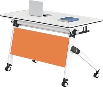 Generic Klappbarer Schulungstisch, klappbarer Konferenztisch, mobiler Schulungstisch mit feststellbaren Rollen, multifunktionaler rechteckiger Besprechungstis
