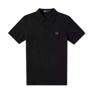 Fred Perry Homme, Tops, Noir, Taille: XL Polo Uni Coupe Slim avec Rayures