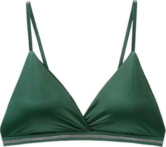 Generic Soutien-gorge 2026 pour femme en soie glac&eacute;e sans bretelles avec dos nu sans armatures, Vert, L