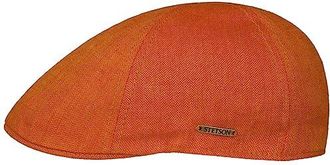 Stetson Casquette en Lin Texas Descott Homme - Made in The EU Gavroche avec Visiere Ete Printemps-ete - 55 cm Orange